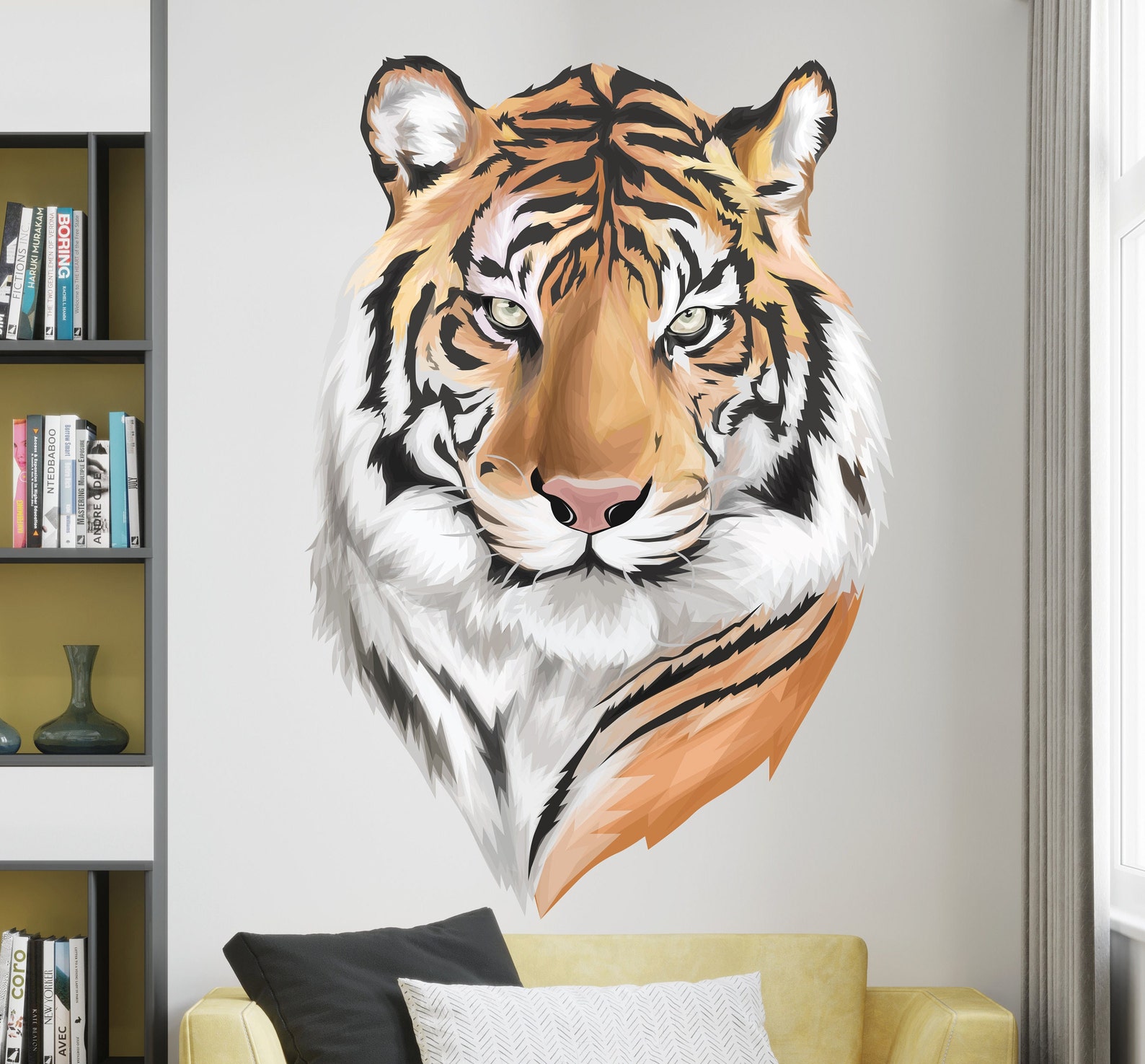 Tiger Wall Decal Tiger Wall Sticker Tiger Wall Decor TGC14 - Etsy