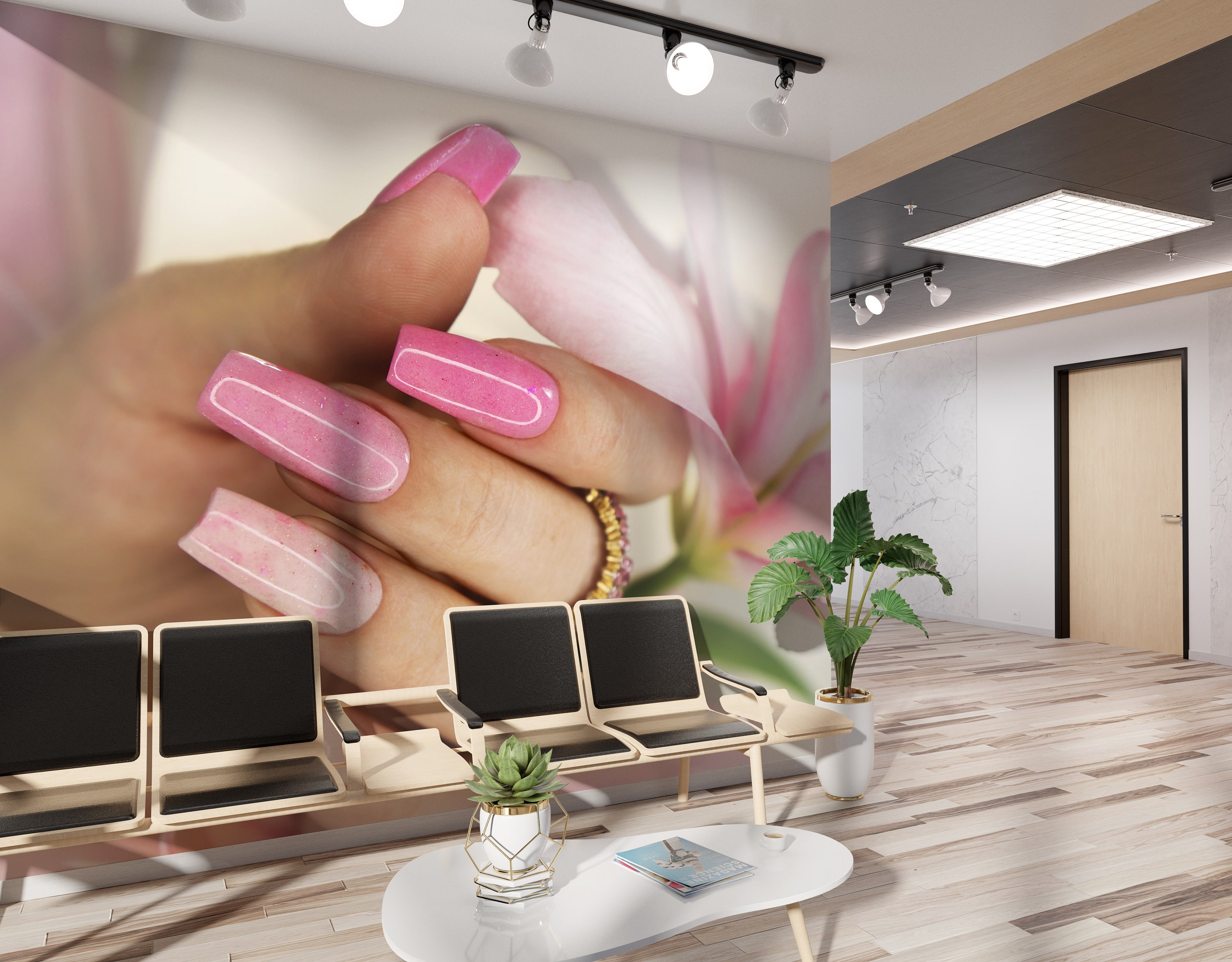 Nail Salon Wallpaper Nail Salon Wallpaper Etsy UK