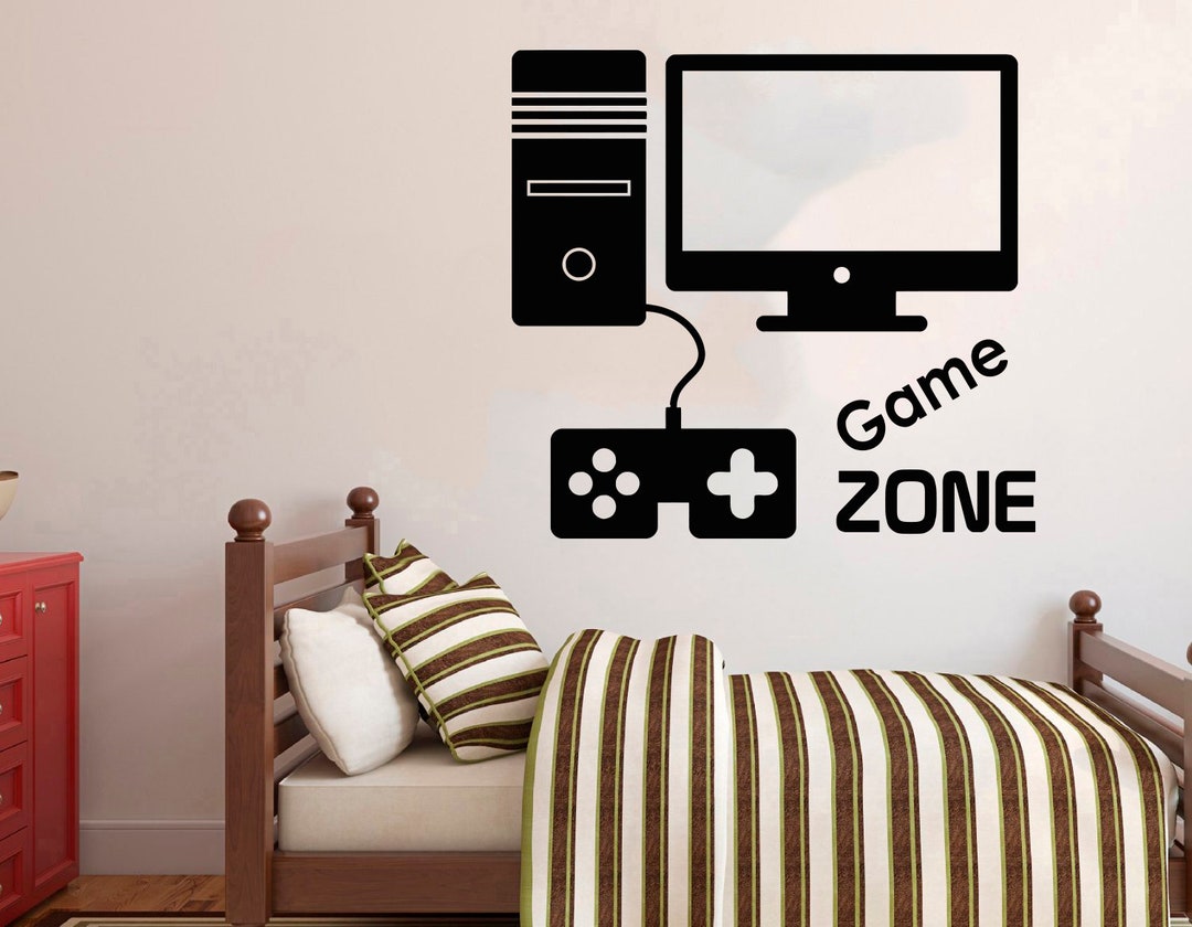 Gamer Wall Decal | Video Games Wall Sticker | Controller Wall Decal ...