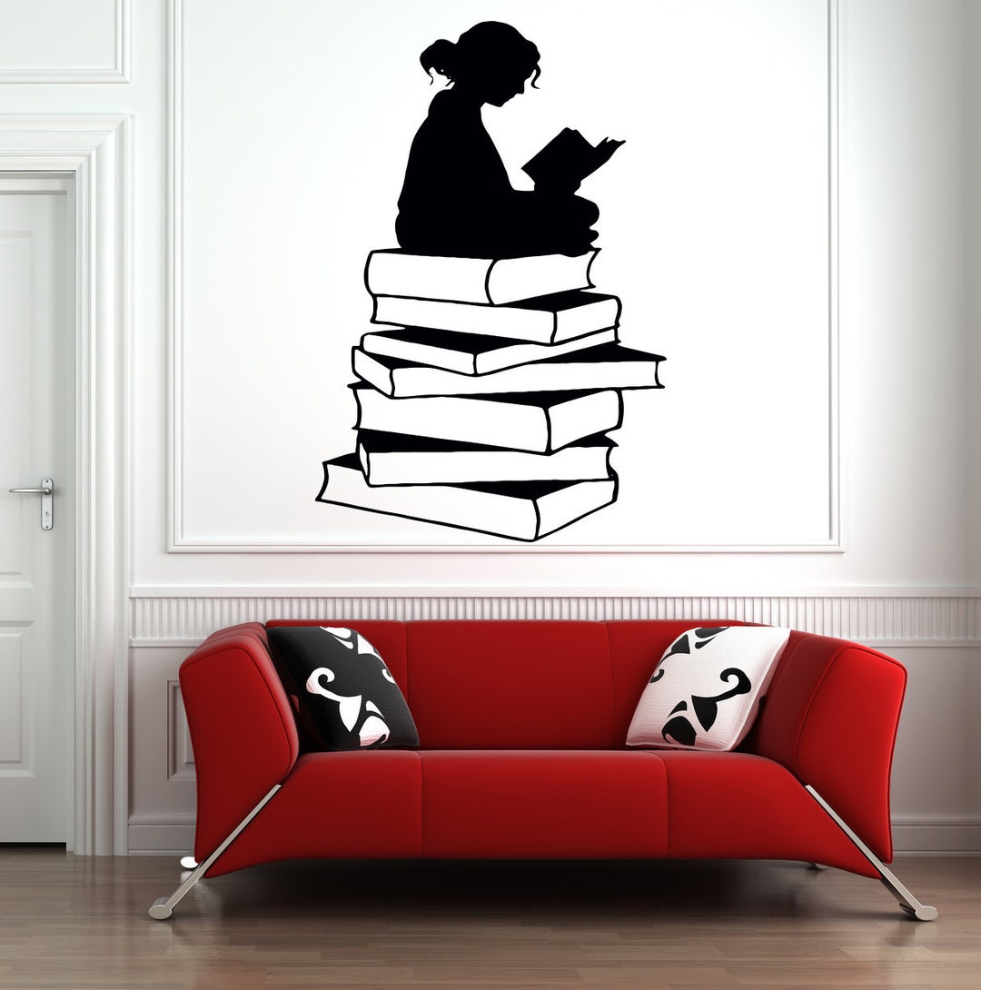 Book Wall Decal: Reading Nook Library Decor Bq3 - Etsy