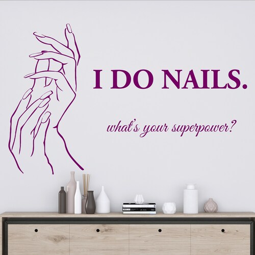 Nail Salon Wall Decal Manicure Pedicure Window Sticker Nail - Etsy