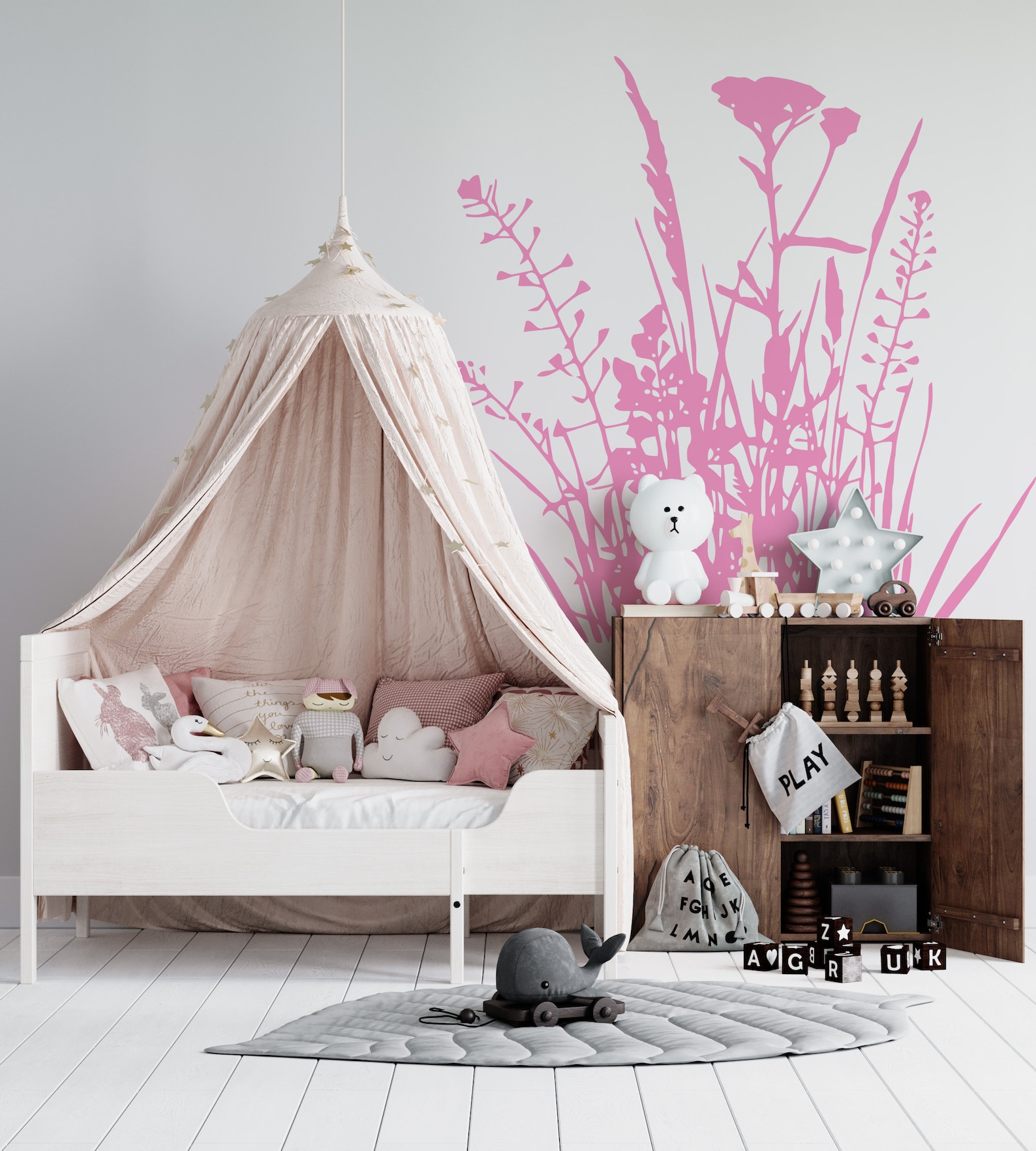 Flowers Wall Decal Flower Wall Sticker Flower Decals Wall - Etsy