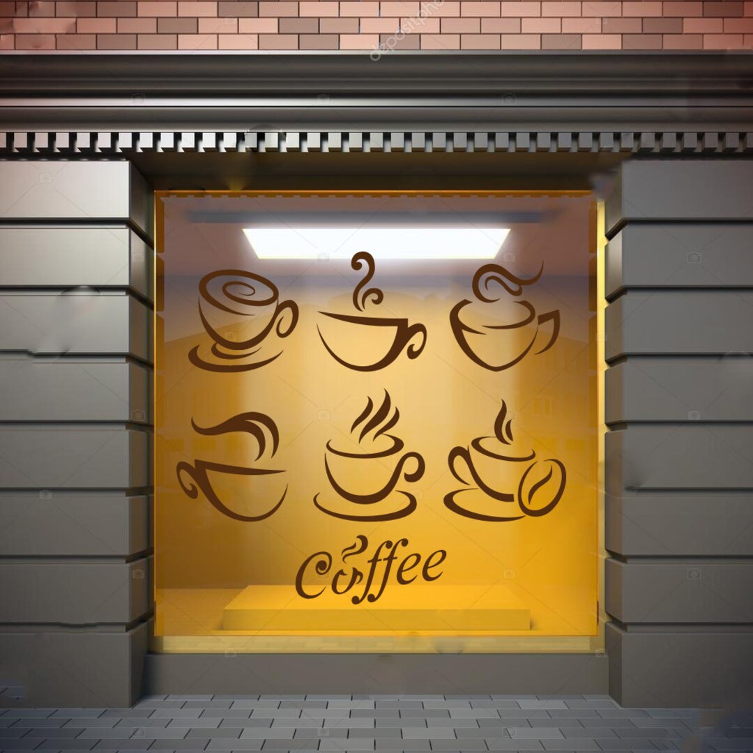 Coffee Wall Decal | Coffee Beans Wall Sticker | Coffee Wall Decor 1687 ...