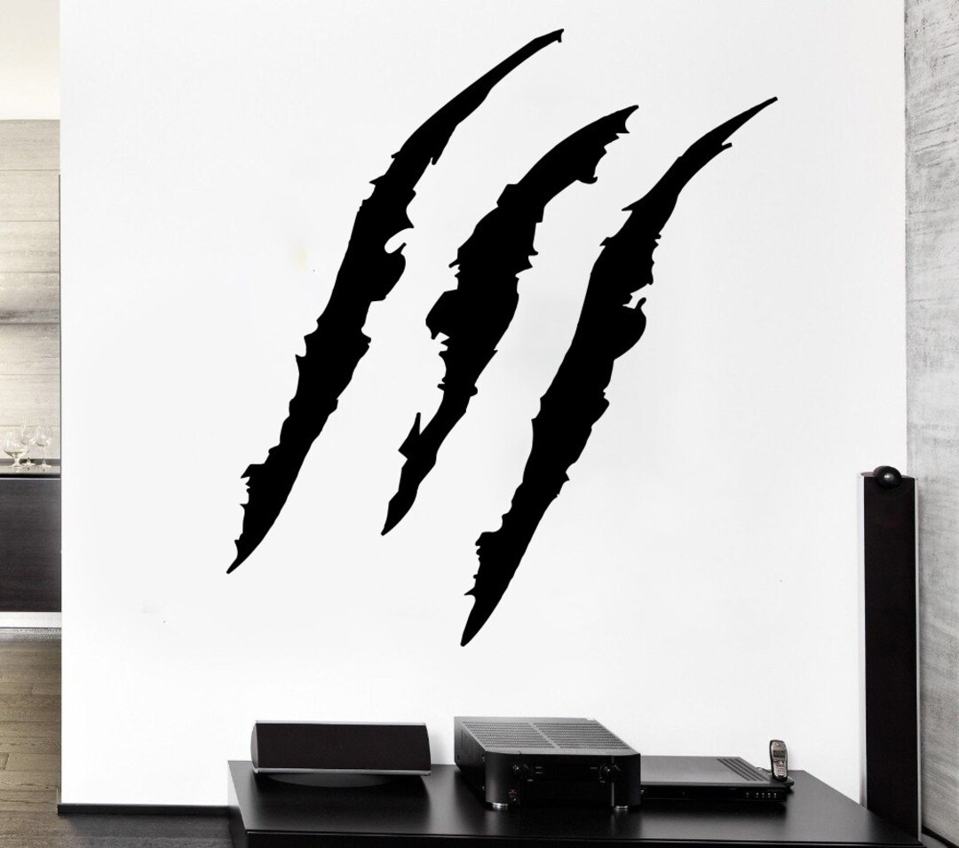 Wolf Claw Marks Wall Decal: Predator Beast Scratch Sticker 56 - Etsy