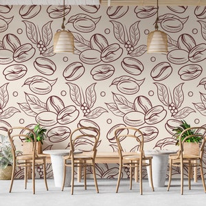 Coffee Peel and Stick Wallpaper for Coffee Shop Self Adhesive Removable ...