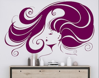 Hair Salon Wall Window Decal Sticker Hair Stylist Hair Tools - Etsy