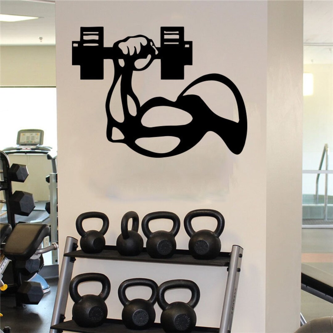 Fitness Wall Decal | Workout Wall Decal | Gym Wall Decor | Motivational ...