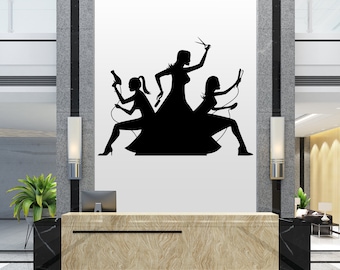 Hair Salon Wall Window Decal Sticker Hair Stylist Hair Tools - Etsy