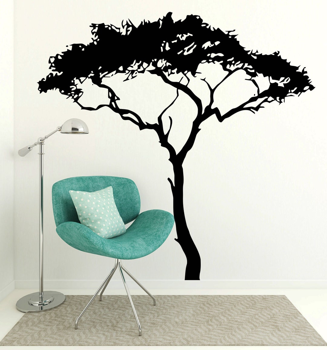 Tree Wall Decal | Tree Branch Wall Sticker | Tree Wall Decor BC18 - Etsy