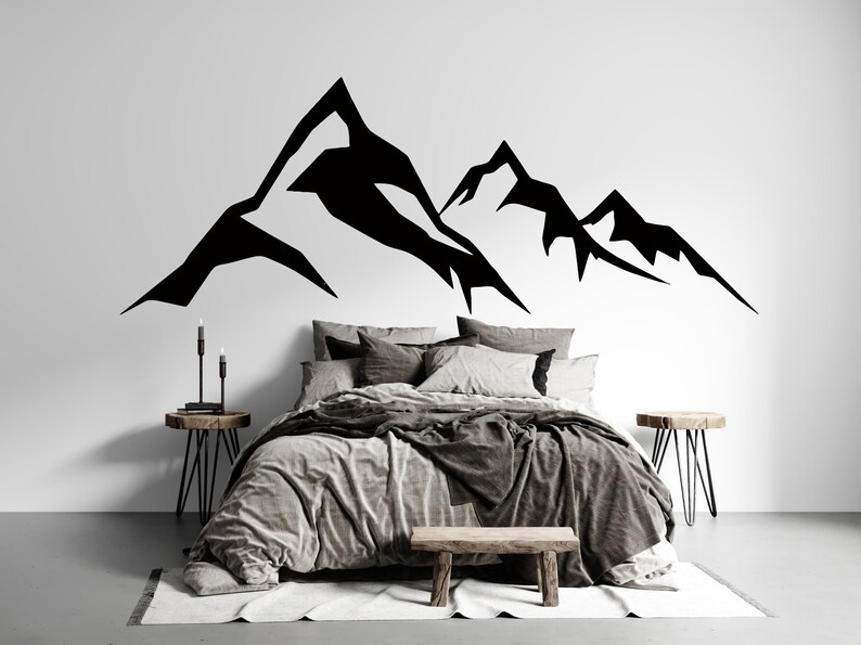 Mountains Wall Decal Mountain Wall Sticker Adventure Wall - Etsy