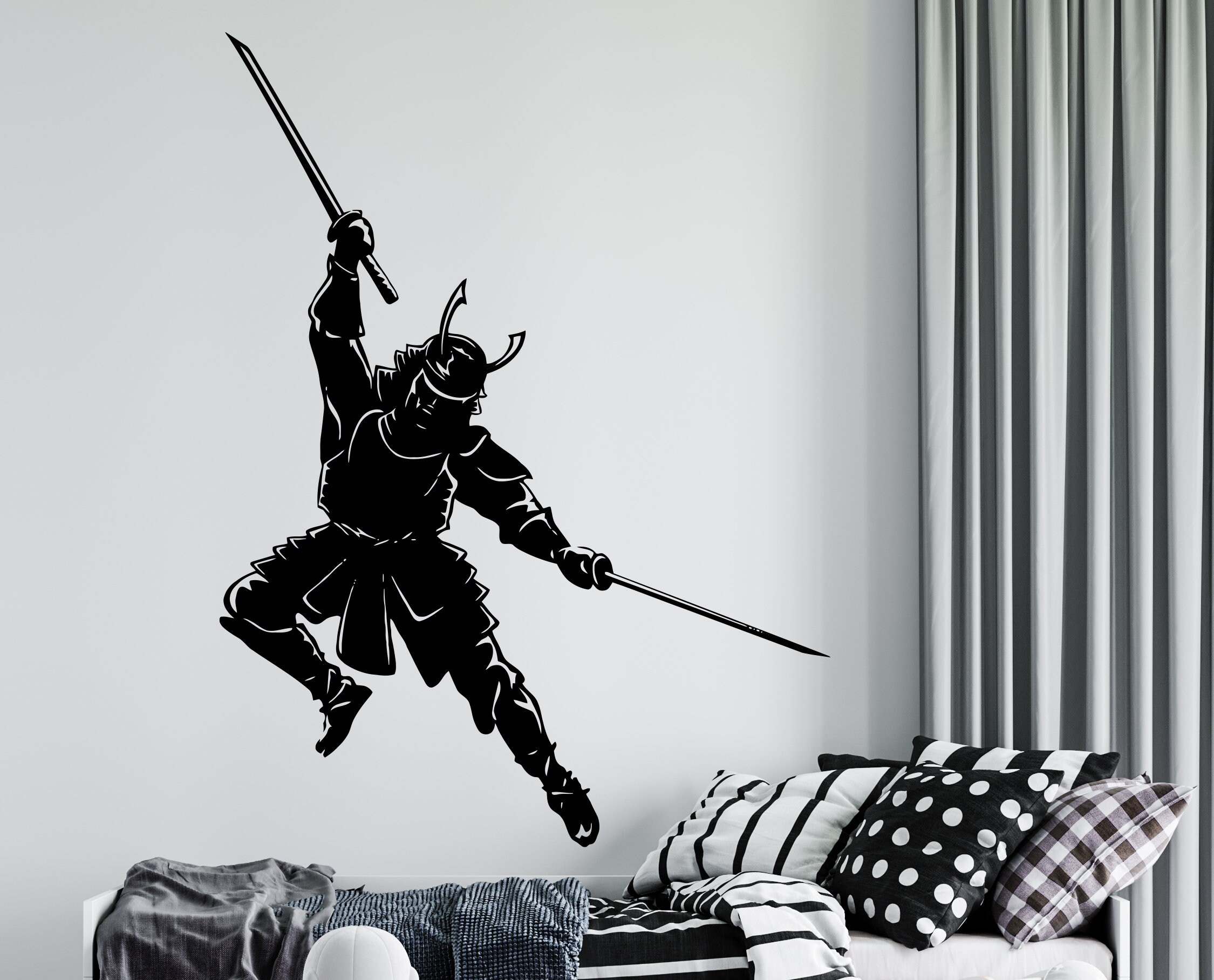 Ninja Wall Decal Samurai Wall Sticker Warrior Wall Decor - Etsy