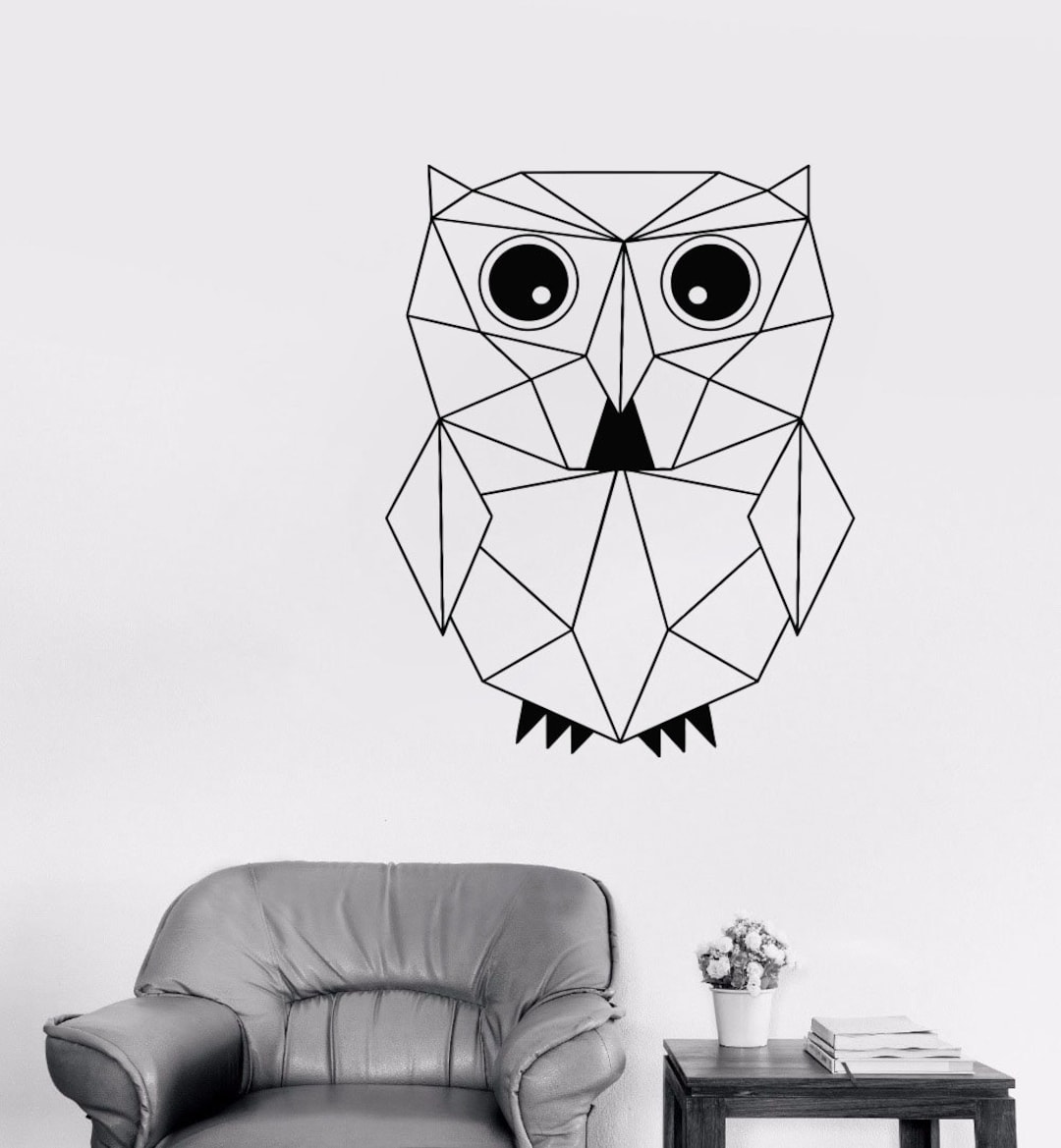 Owl Geometry, Shapes, Animals, Car Stickers, Triangles, Lines Wall ...