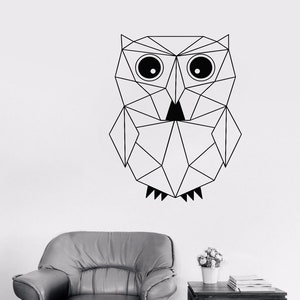 Owl Geometry, Shapes, Animals, Car Stickers, Triangles, Lines Wall ...