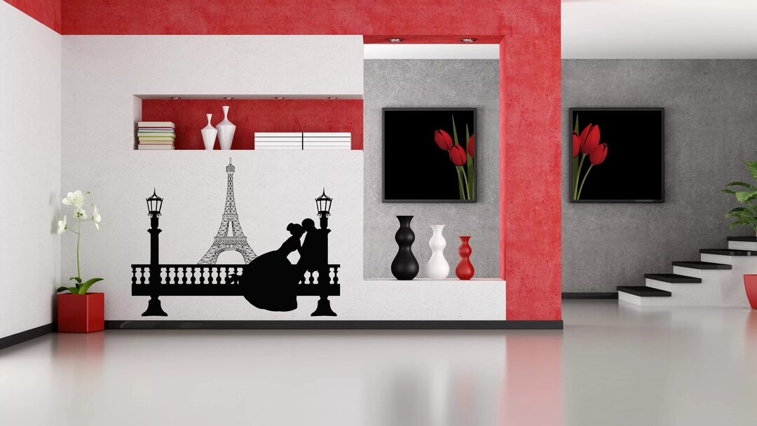 Paris Wall Decal | Paris Skyline Wall Sticker | Eiffel Tower Wall Art ...