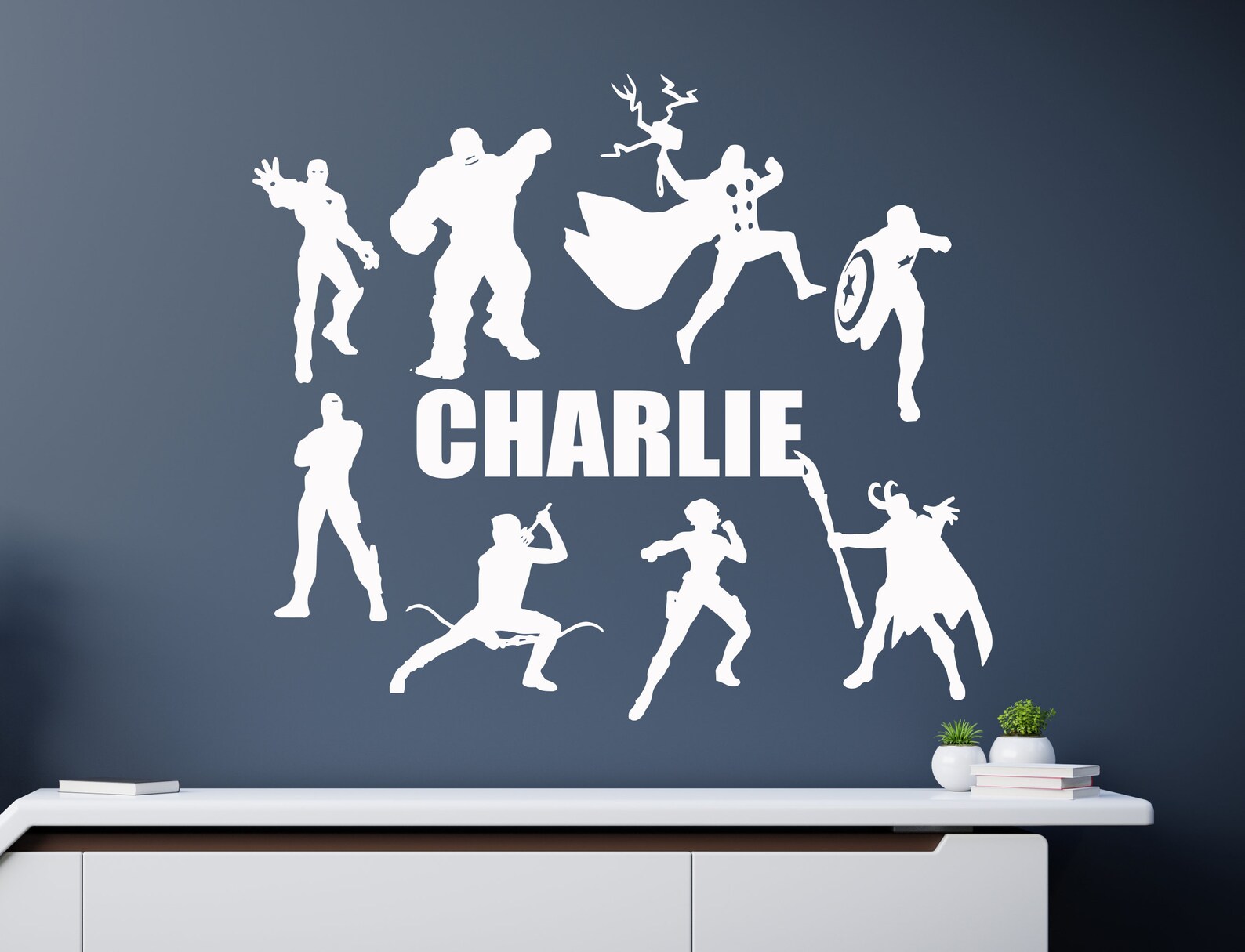 Avengers Wall Decal Superhero Wall Decor Avengers Wall | Etsy