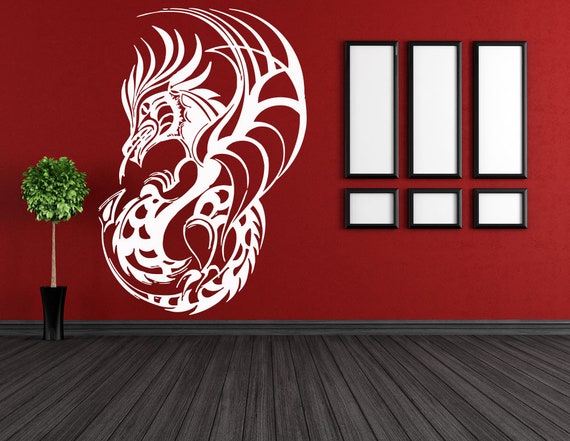 Dragon Flame Animal China Fire Wall Decor Wall Decal Car | Etsy