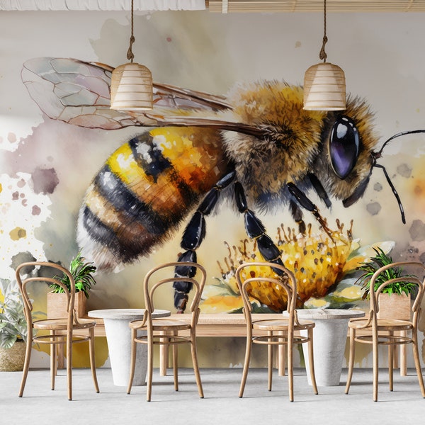Honey Bees Wallpaper - Etsy
