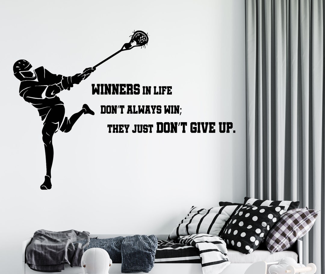 Lacrosse Wall Decal | Lacrosse Wall Decor | Custom Name Lacrosse Player ...