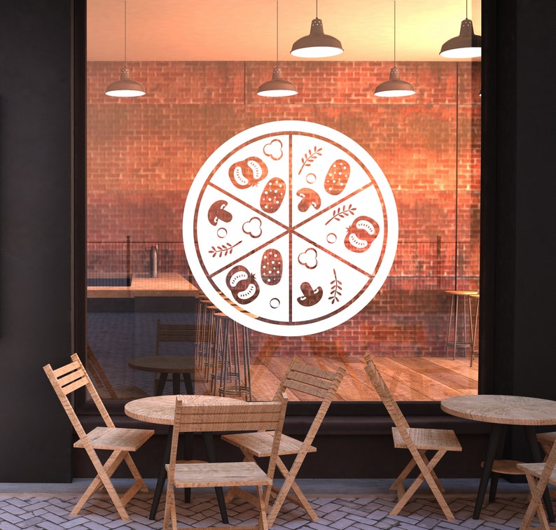 Pizza Wall Decal Vinyl Sticker for Pizzeria Decorations | Etsy