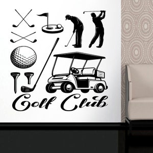 Golf Wall Decal | Golf Wall Sticker | Golf Wall Decor 2282 - Etsy