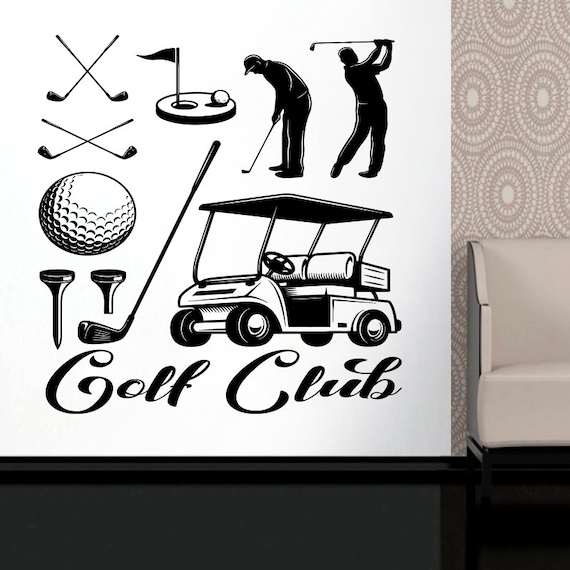 Golf Wall Decal Golf Wall Sticker Golf Wall Decor 2282 | Etsy