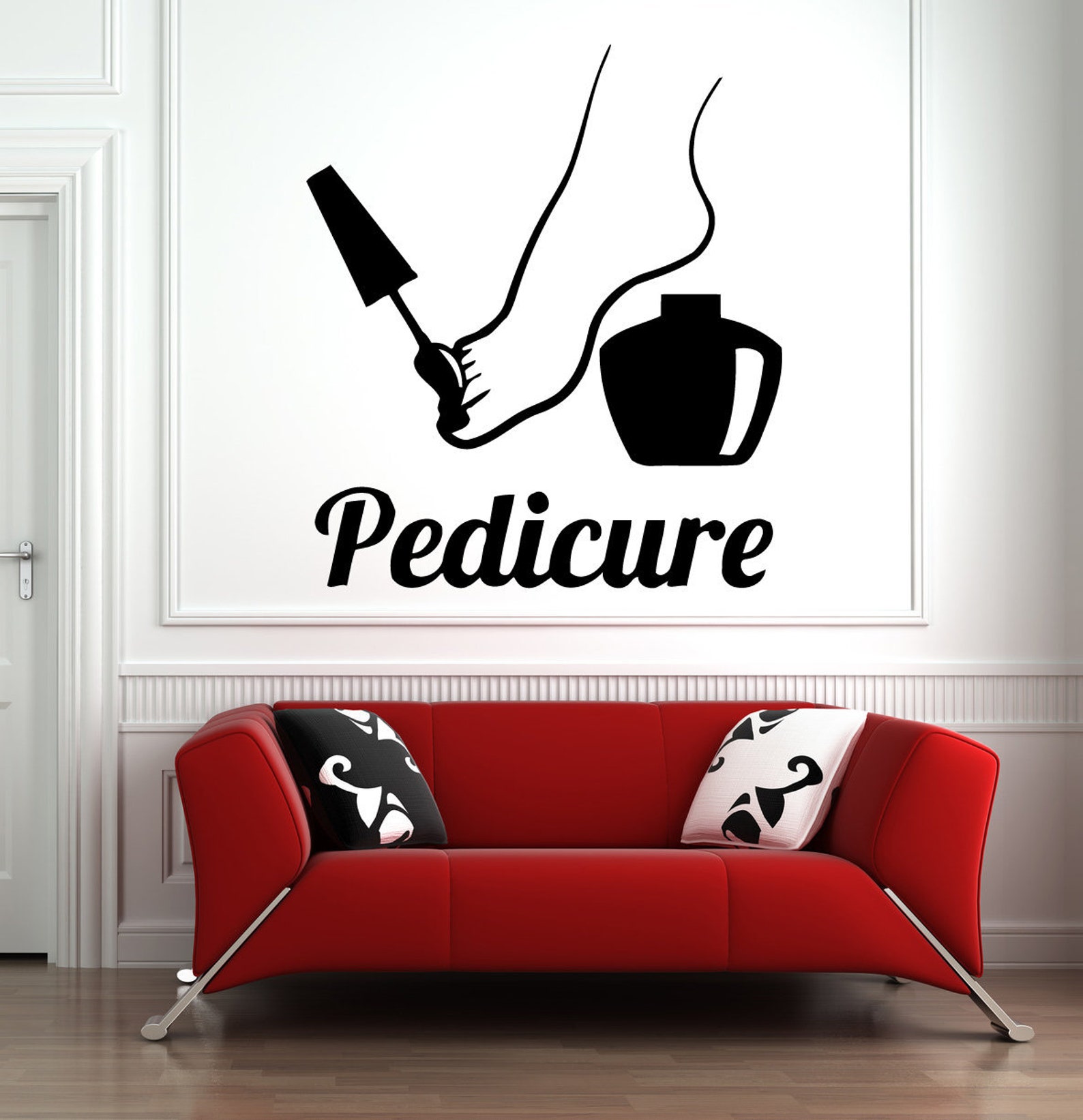 Nail Salon Wall Decal Manicure Pedicure Window Sticker Beauty | Etsy