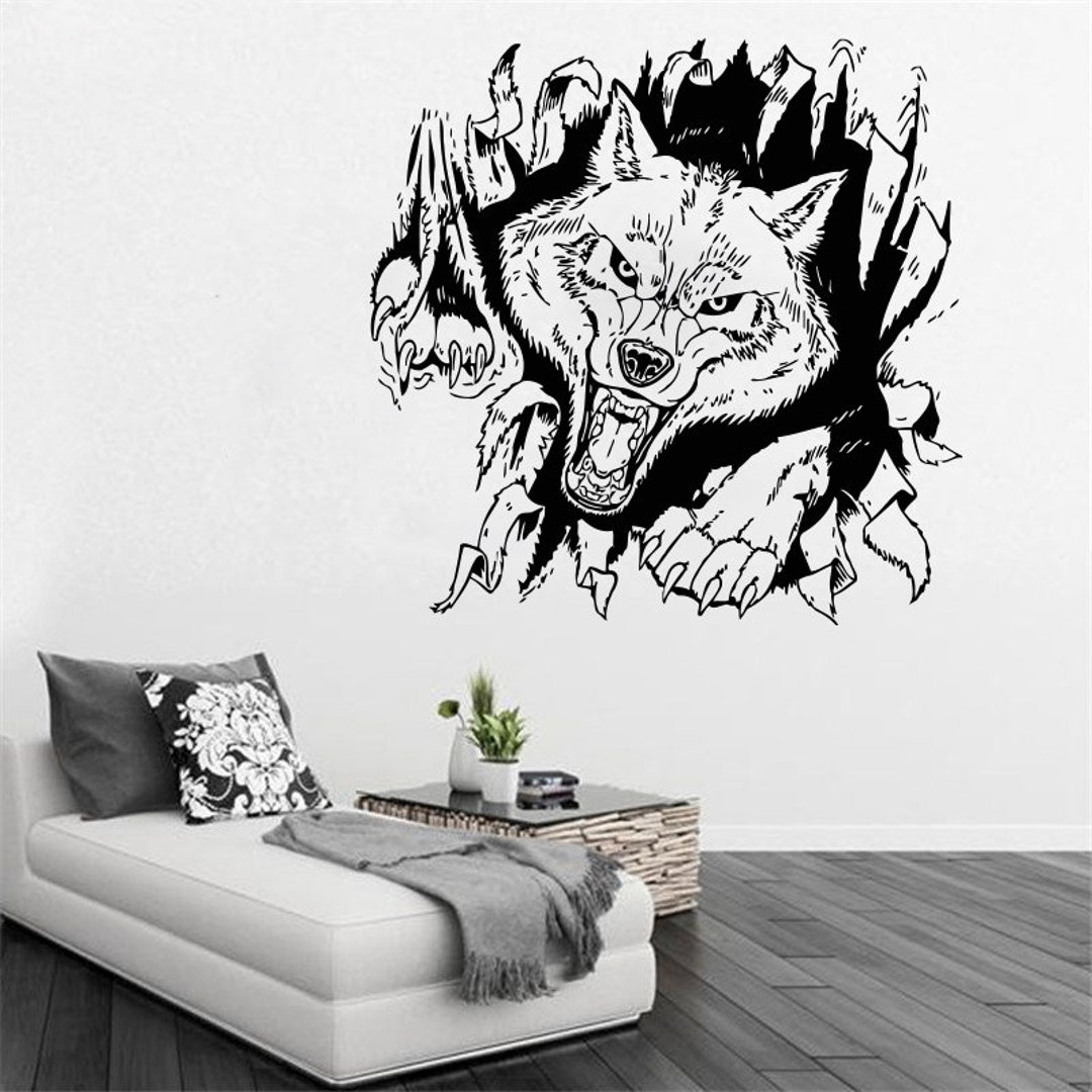 Wolf Beast Werewolf Predator Howl Animals Wall Decor Wall Decal Car ...