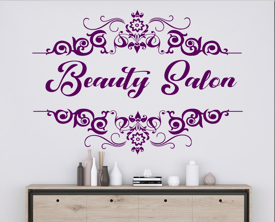 Beauty Salon Wall Decal Hair Salon Wall Decor Beauty Salon Window ...
