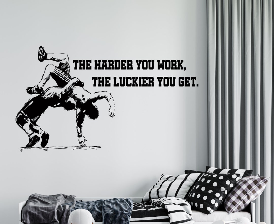 Wrestling Wall Decal: Motivational Quote Wrestler Wall Art Wr26 - Etsy