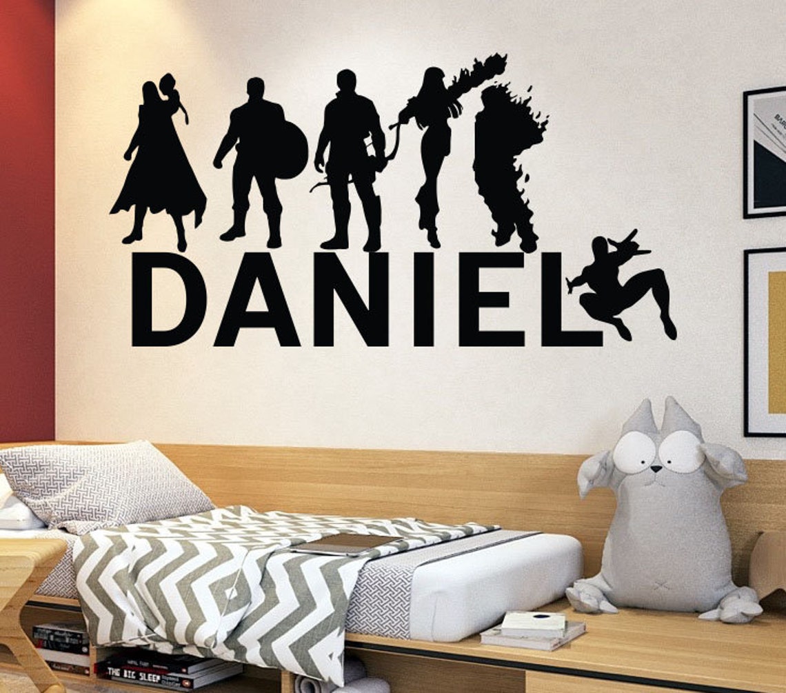 Avengers Wall Decal Superhero Wall Decor Avengers Wall - Etsy