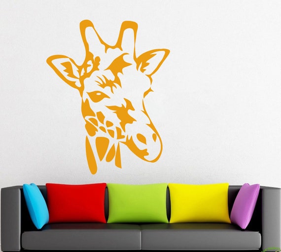 Giraffe Wall Decal Giraffe Wall Decor Giraffe Wall Sticker | Etsy