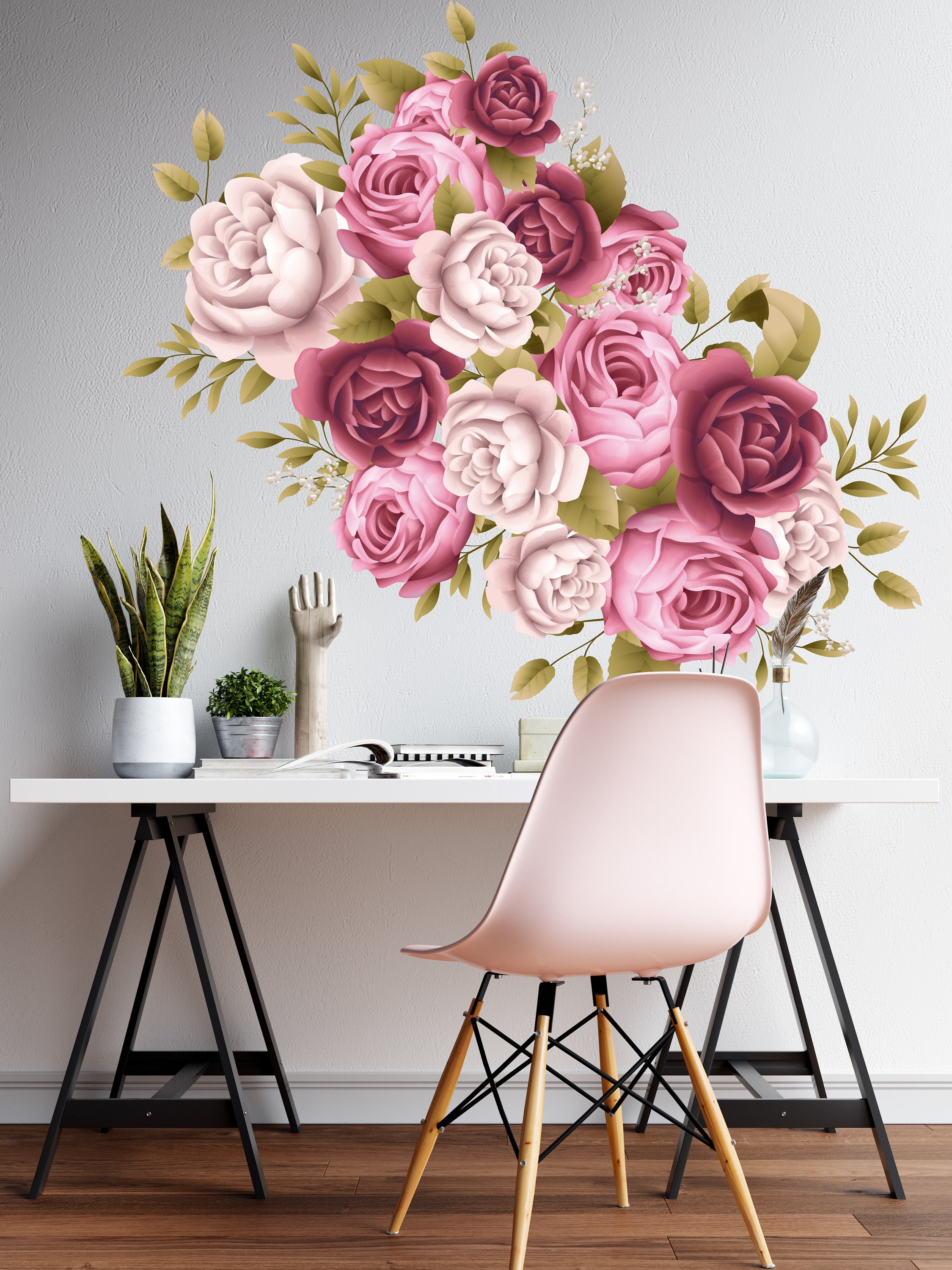 Flowers Wall Decal Floral Wall Decor For Nursery Room | Etsy