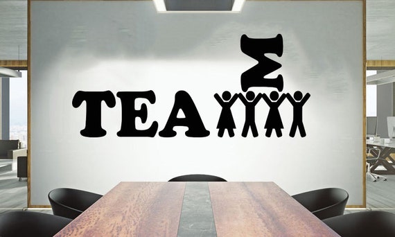 Office Wall Decal Teamwork Quote Wall Sticker Office Decor | Etsy