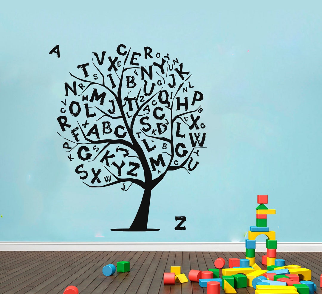 Letras, alfabeto, árbol, texto, palabras, frases, frases, letras ...