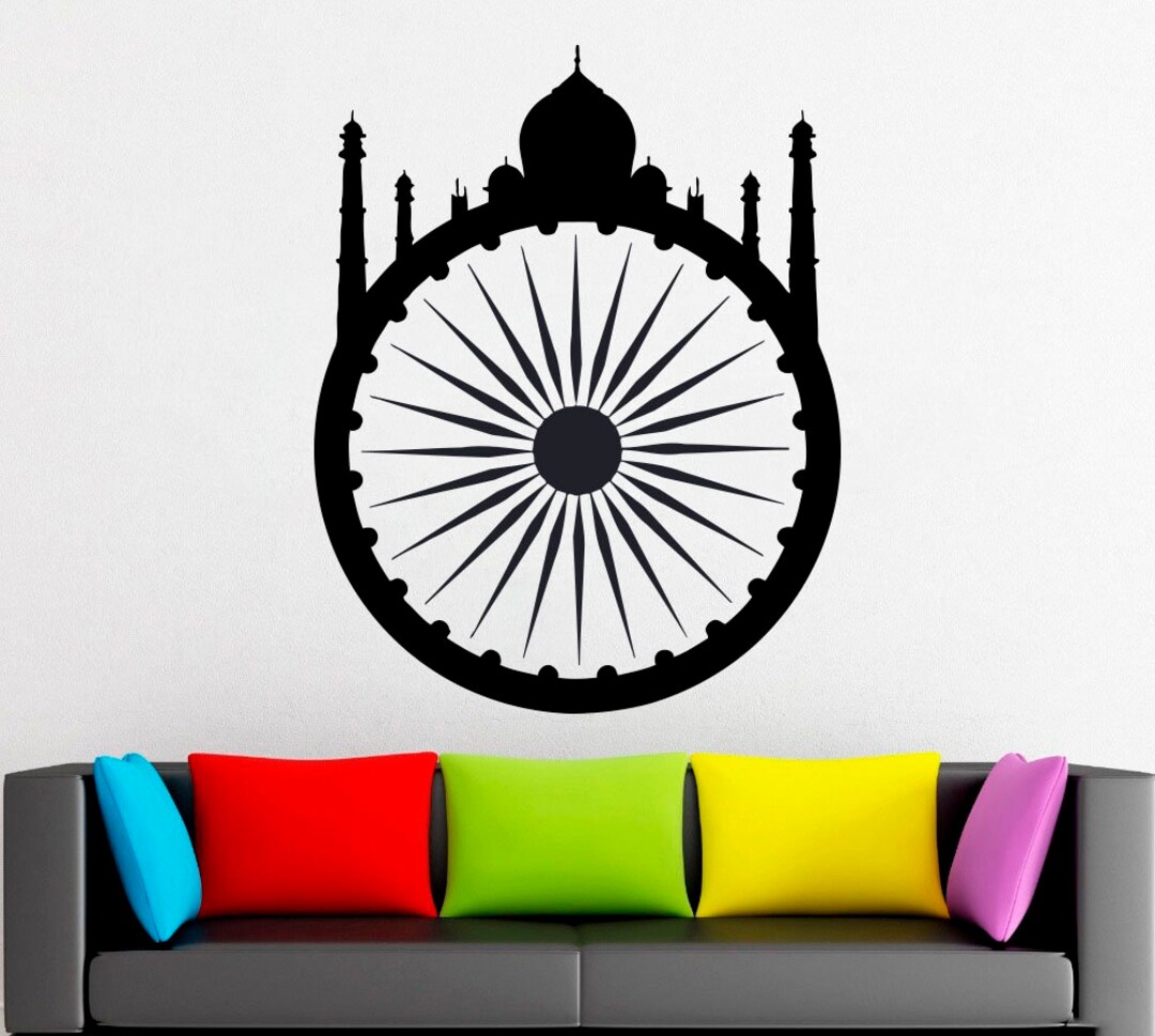 India Yoga Elephant Buddha Indian Decal Window Sticker Room Vinyl ...