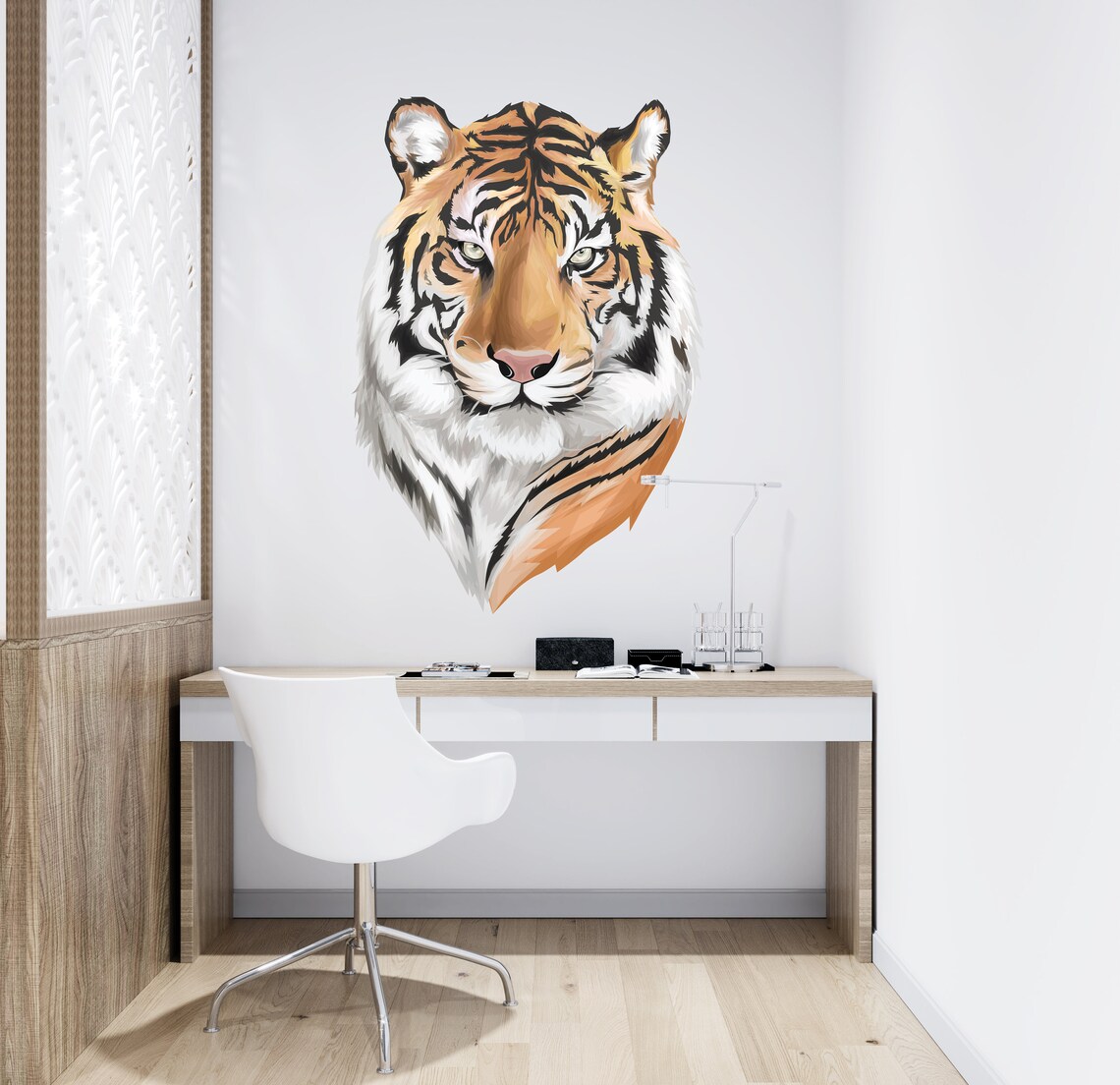 Tiger Wall Decal Tiger Wall Sticker Tiger Wall Decor TGC14 - Etsy
