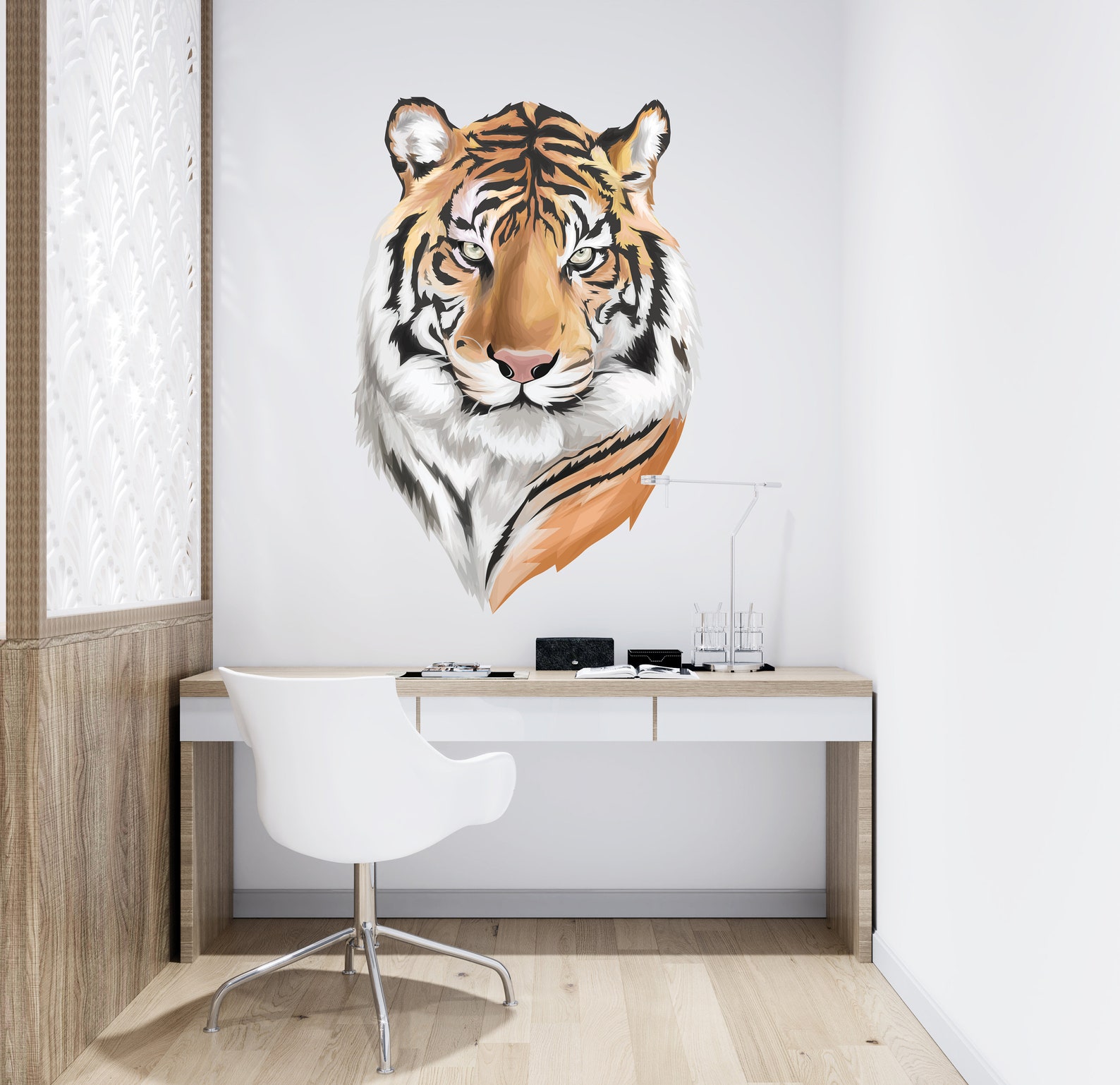Tiger Wall Decal Tiger Wall Sticker Tiger Wall Decor TGC14 - Etsy