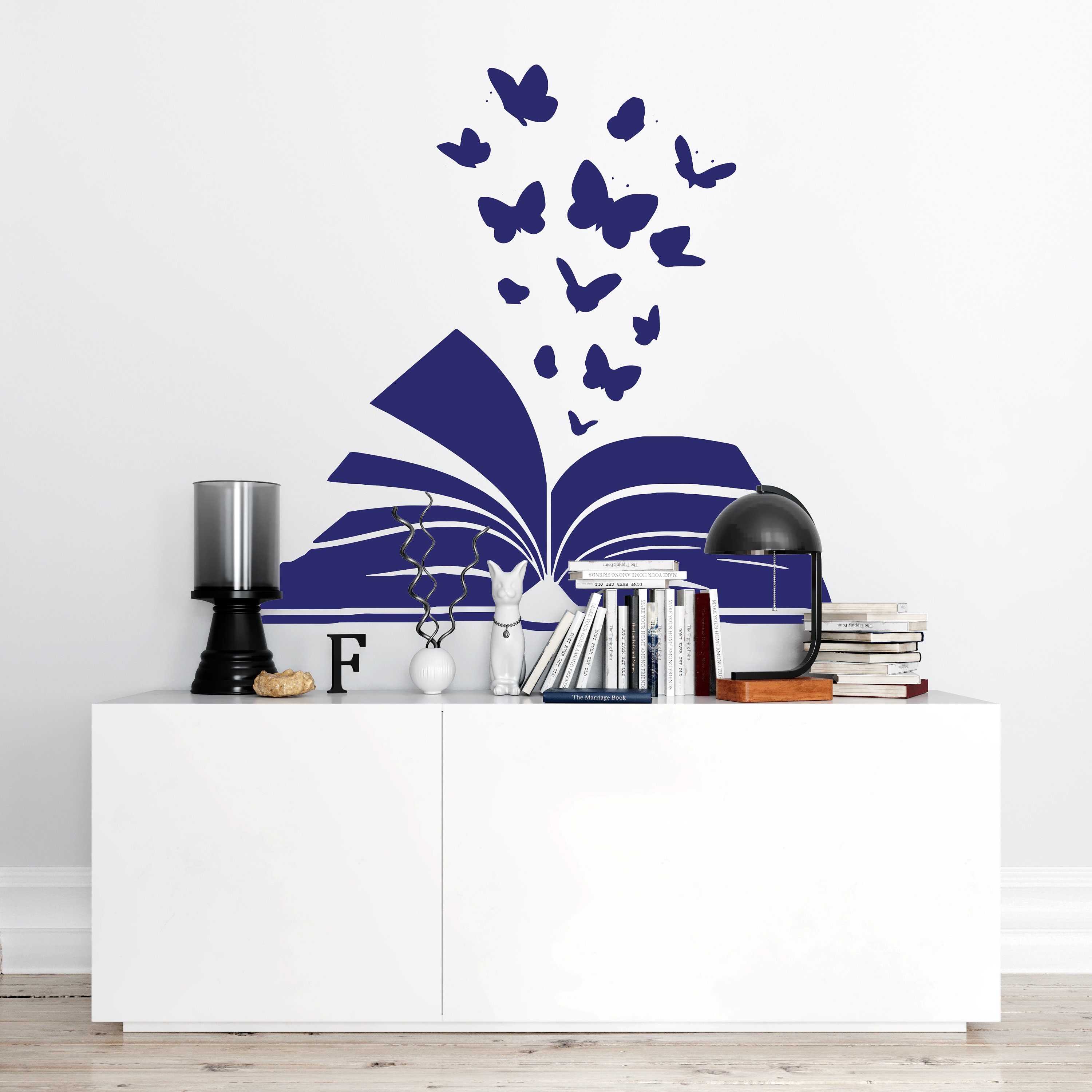 Books Wall Decal Reading Wall Decal Library Wall Decal - Etsy