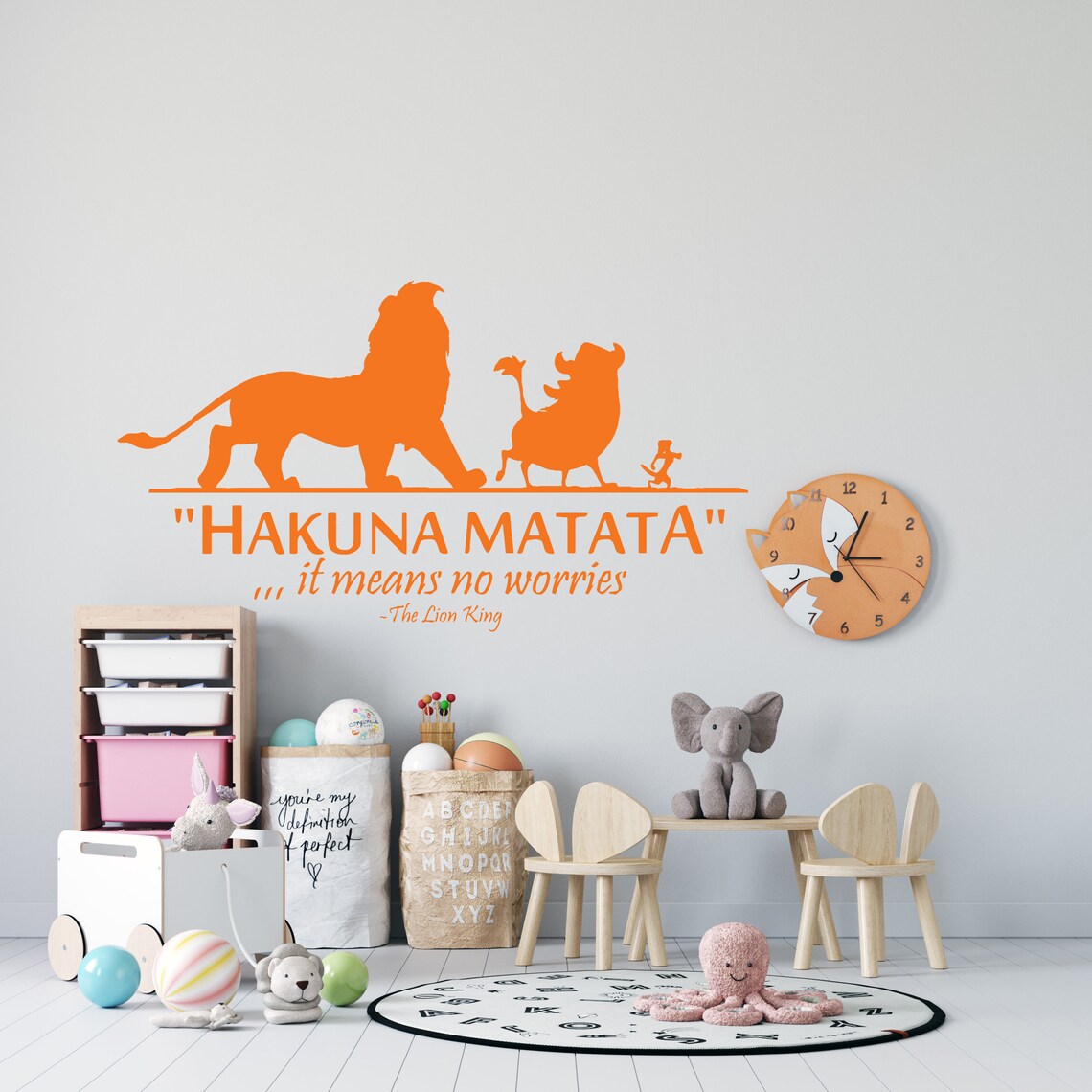 Hakuna Matata Wall Decal the Lion King Cartoon Wall Sticker - Etsy