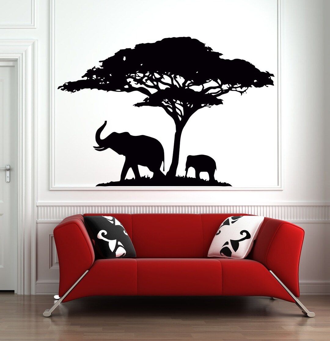 Elephant Wall Decal | Elephant Wall Decor | Elephant Wall Sticker ...
