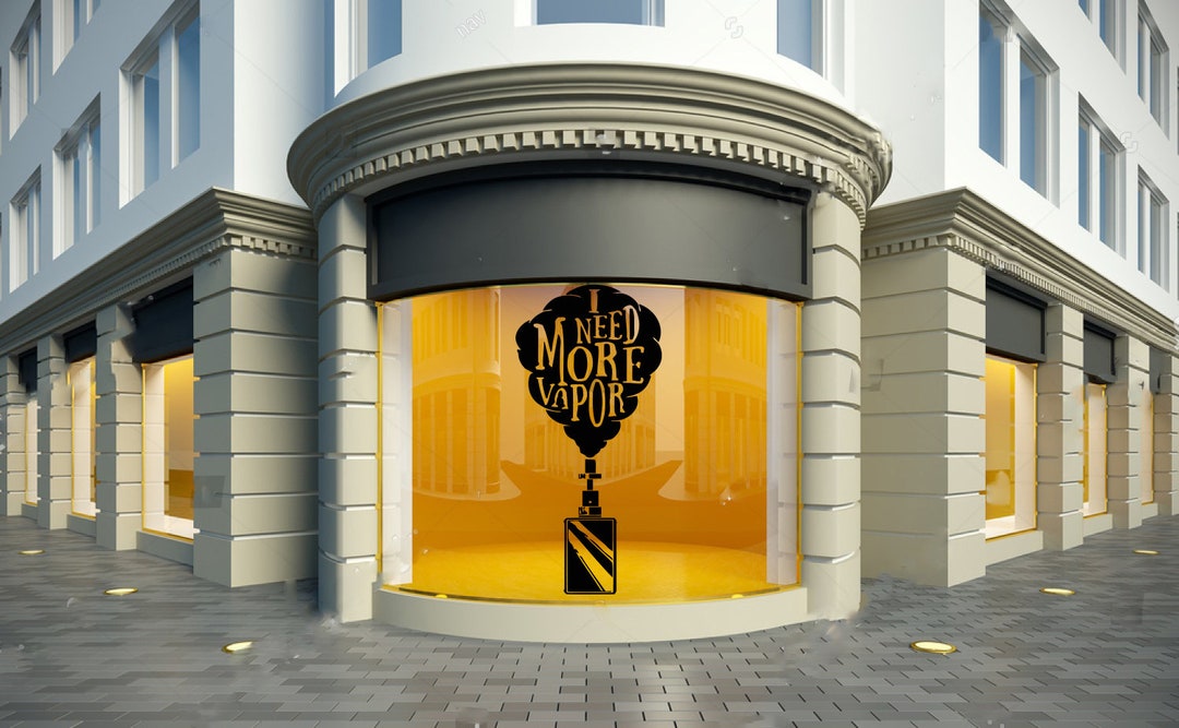 Vape Wall Window Decal Sticker Vape Shop Vaping Vape Store Logo ...