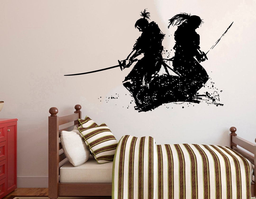 Samurai Wall Decal: Ninja Warrior Removable Sticker 4260 - Etsy