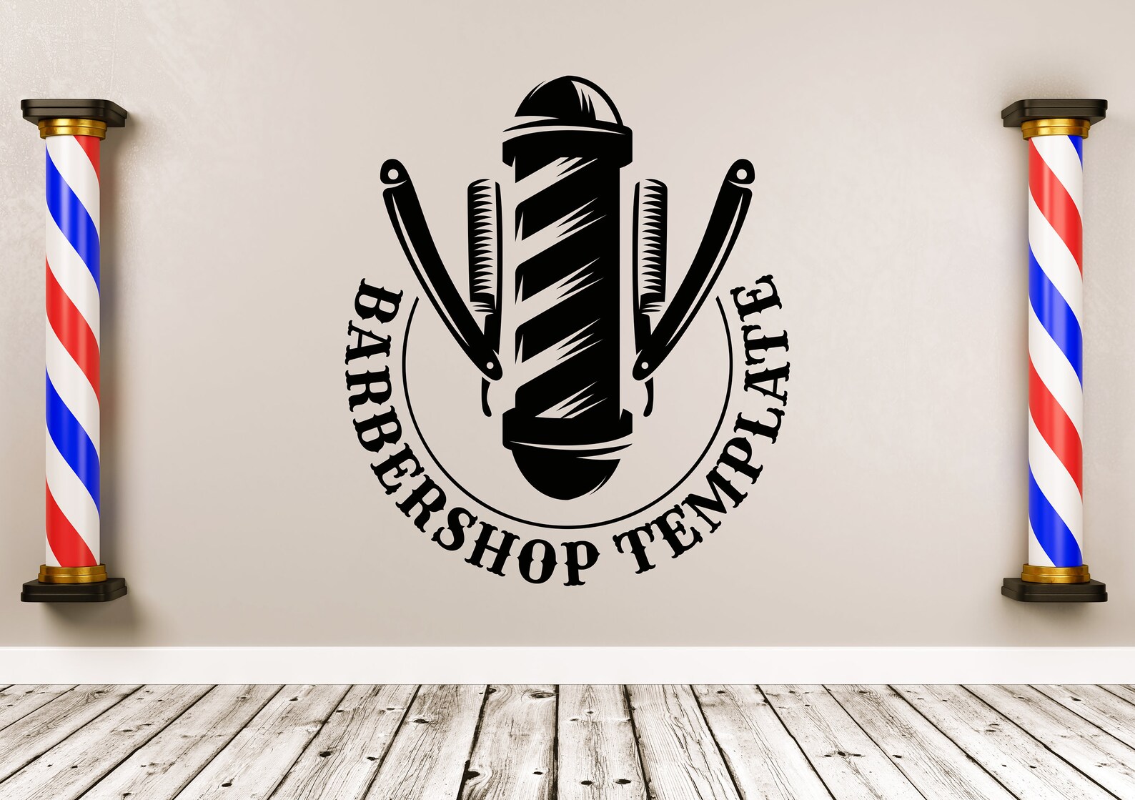 Barber Shop Wall Decal Barber Shop Wall Sticker Barber | Etsy