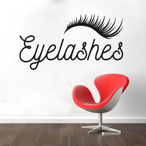 Wall Decal Window Sticker Beauty Salon Woman Face Eyelashes | Etsy