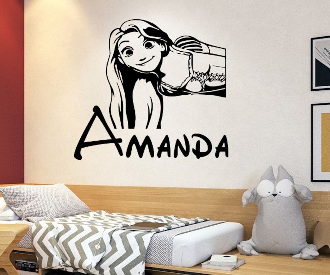Personalized Name Princess Rapunzel Wall Decal | Rapunzel Wall Decor ...