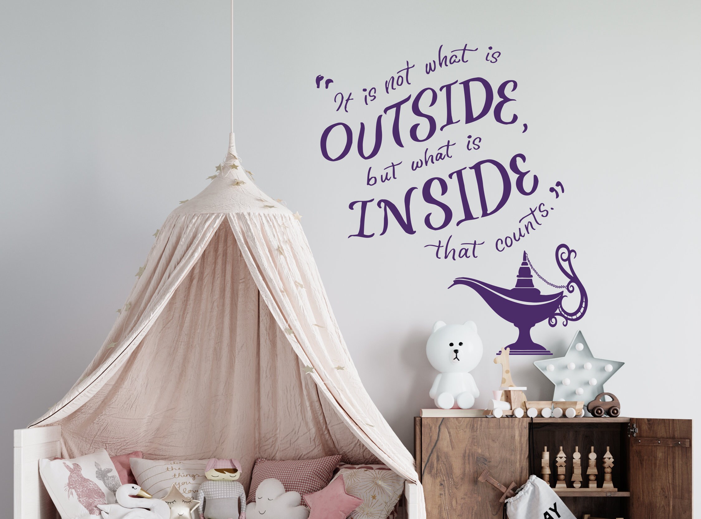 Aladdin Lamp Wall Decal Aladdin Wall Decor Cartoon Wall - Etsy
