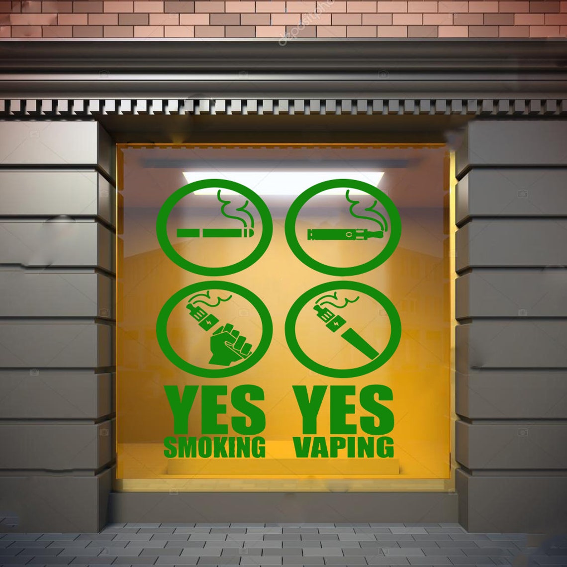 Vape Wall Window Decal Sticker Vape Shop Vaping Vape Store | Etsy
