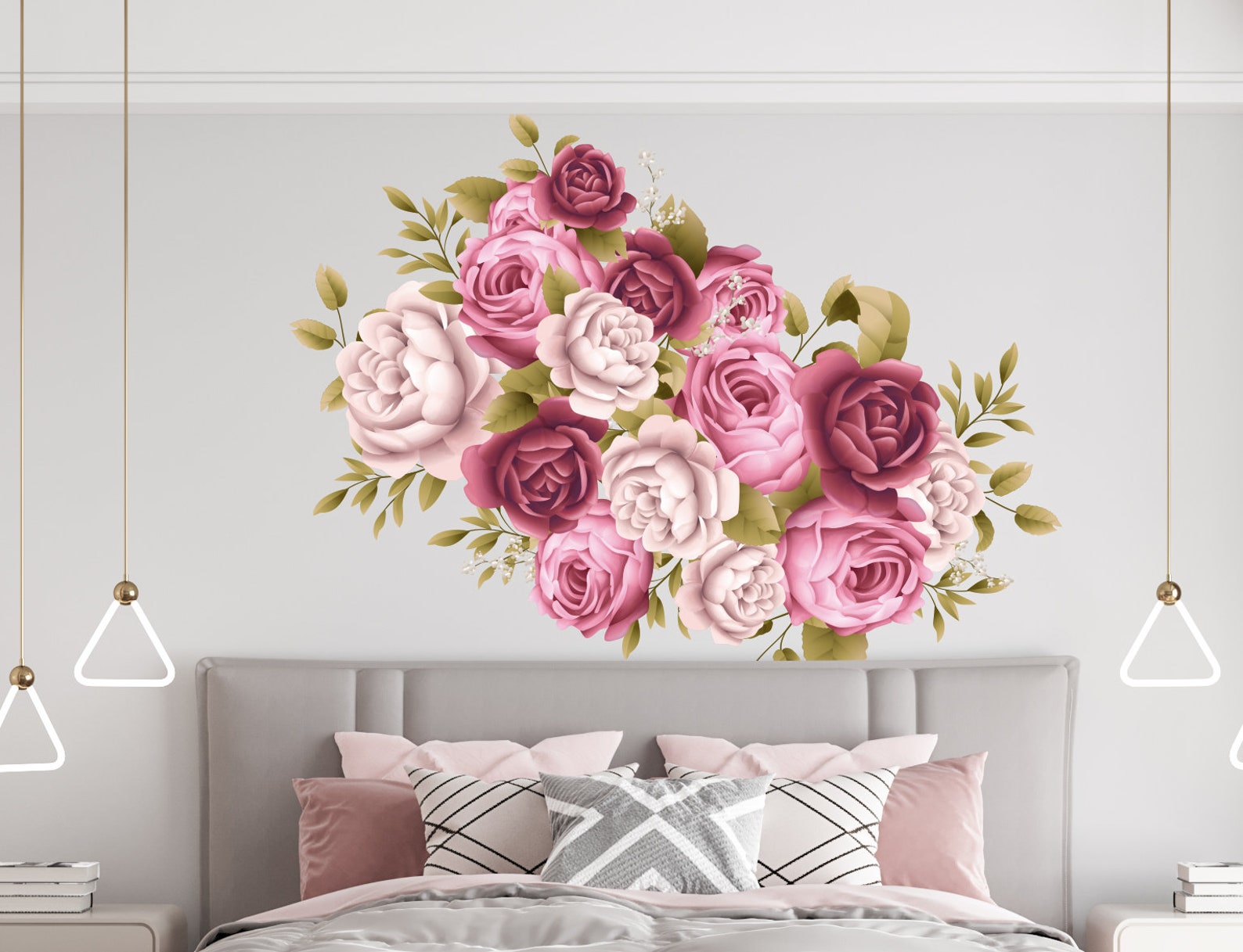 Flowers Wall Decal Floral Wall Decor for Nursery Room - Etsy