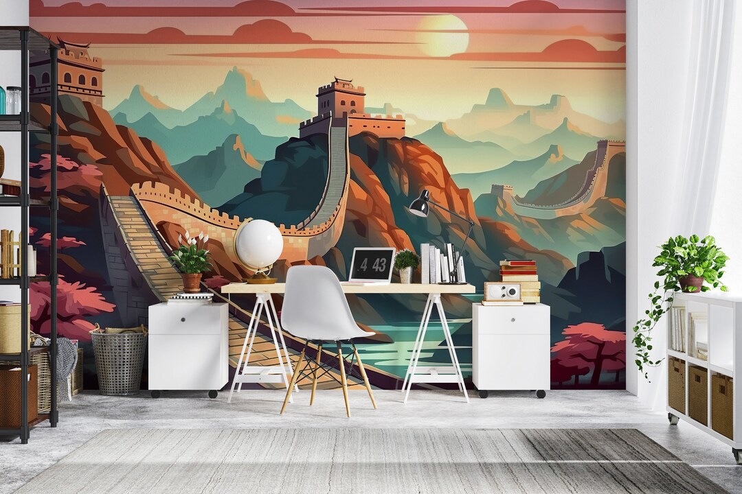 Wall of China Wallpaper China Graphics Ancient Peel & Stick Mural PW465 ...