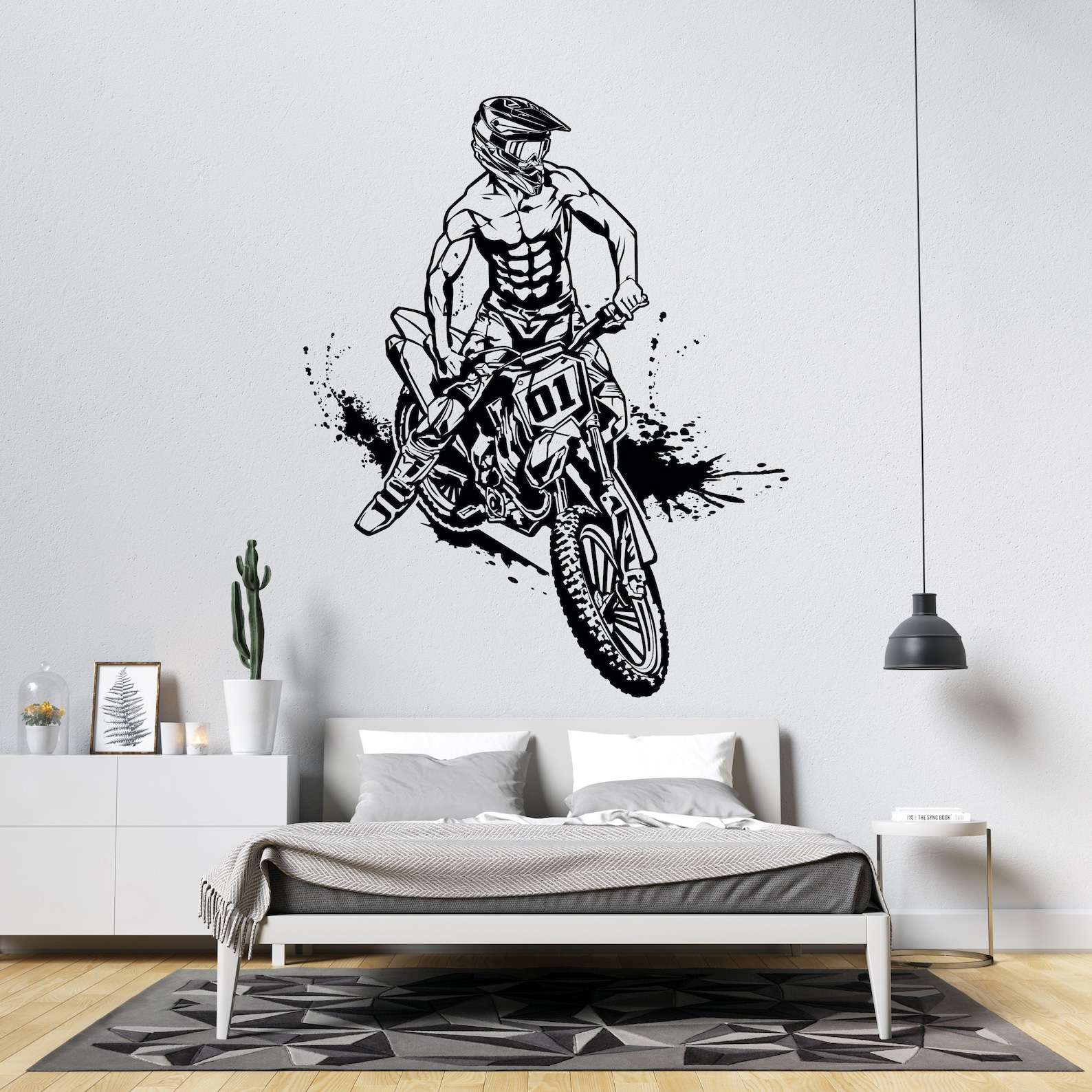 Motocross Wall Decal Motorcycle Wall Sticker Dirt Bike Wall | Etsy